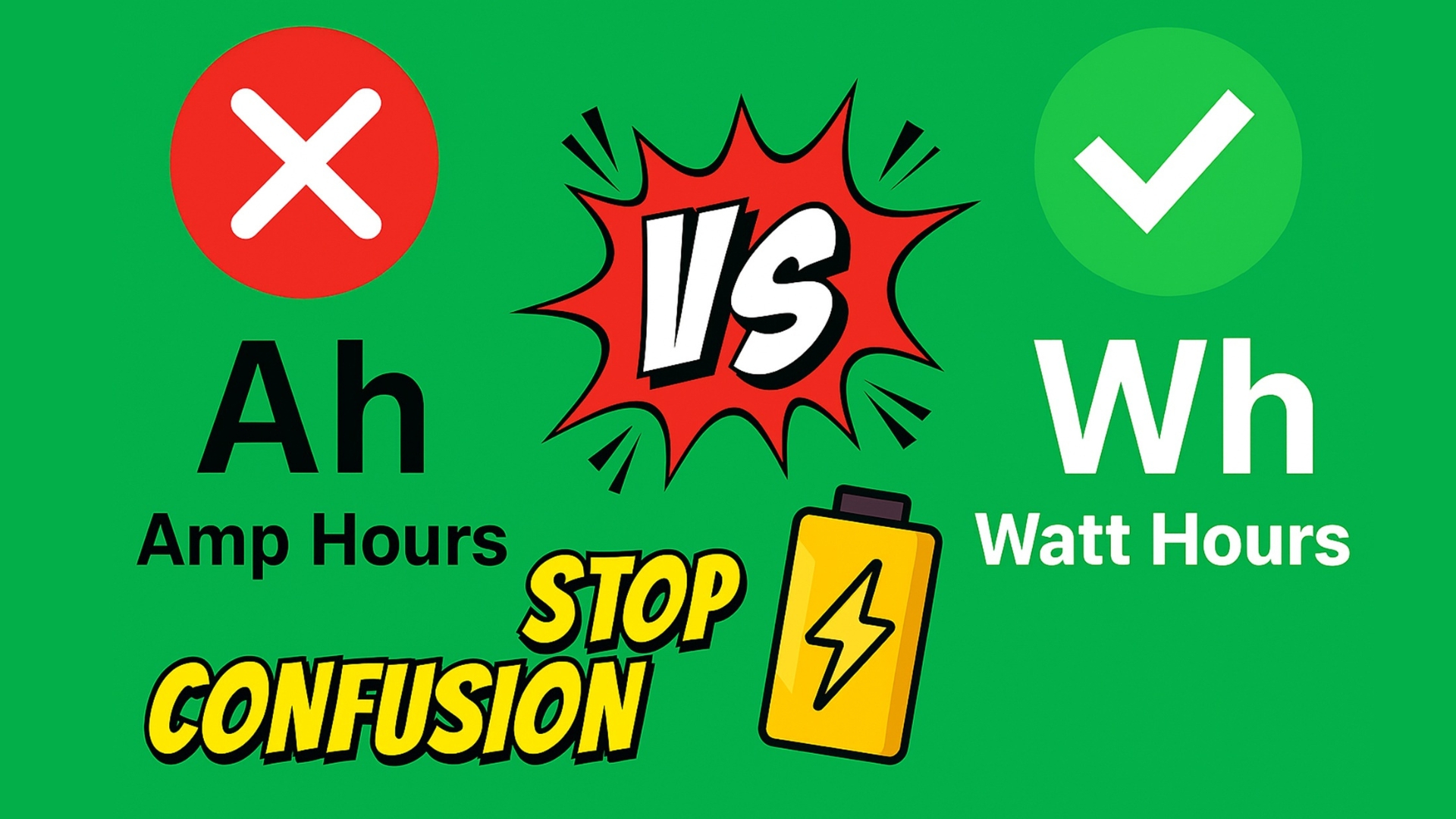 Amp Hours vs Watt Hours Explained | Battery Capacity for Solar Power ...
